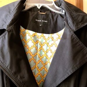 Black Rivet | Jackets & Coats | Black Rivet Belted Black Rain Trench ...